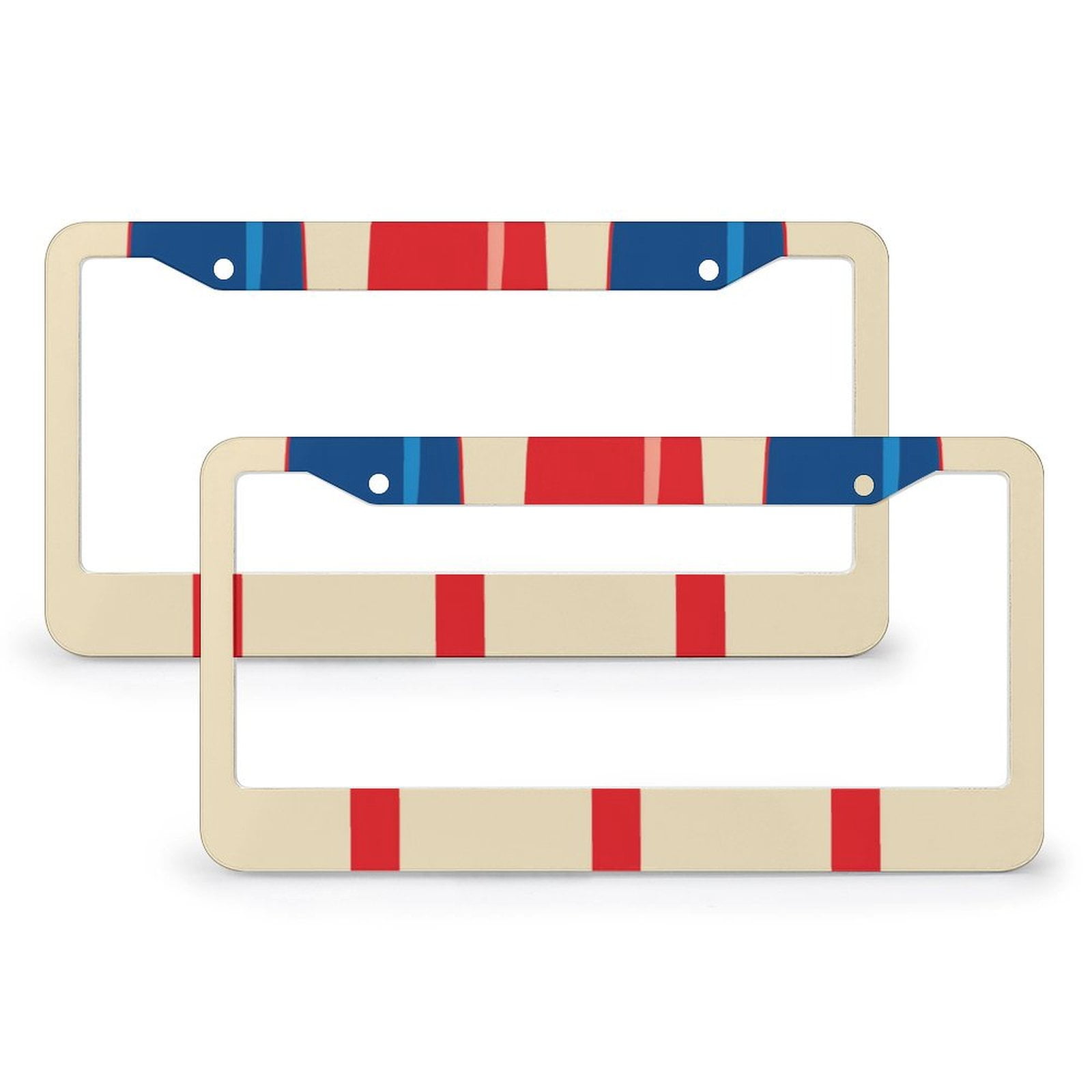 License Plate Frames Red White And Blue Popsicles Auto Car Accessories ...