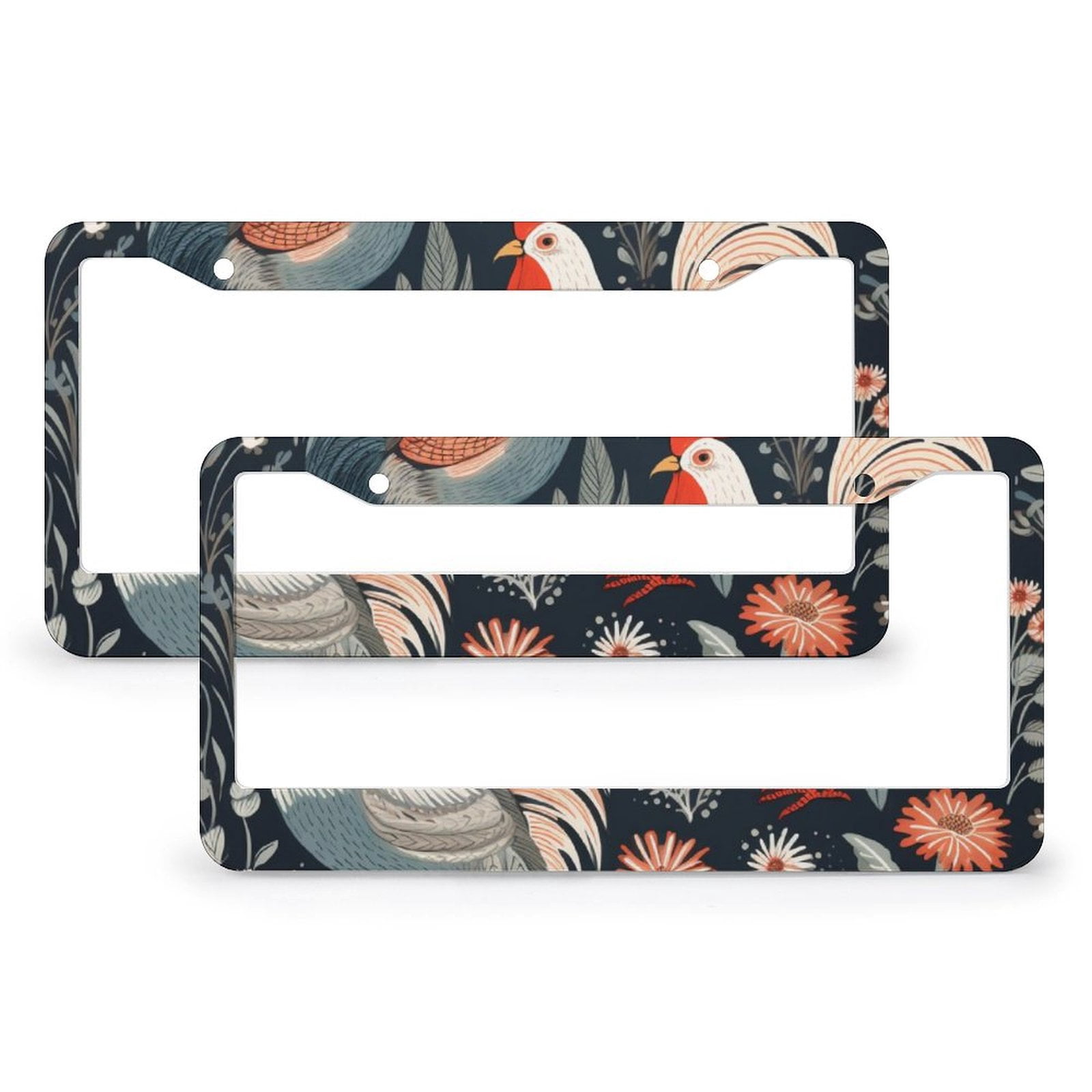 License Plate Frames Rustic Chicken Car Front License Plate Frame 2 ...