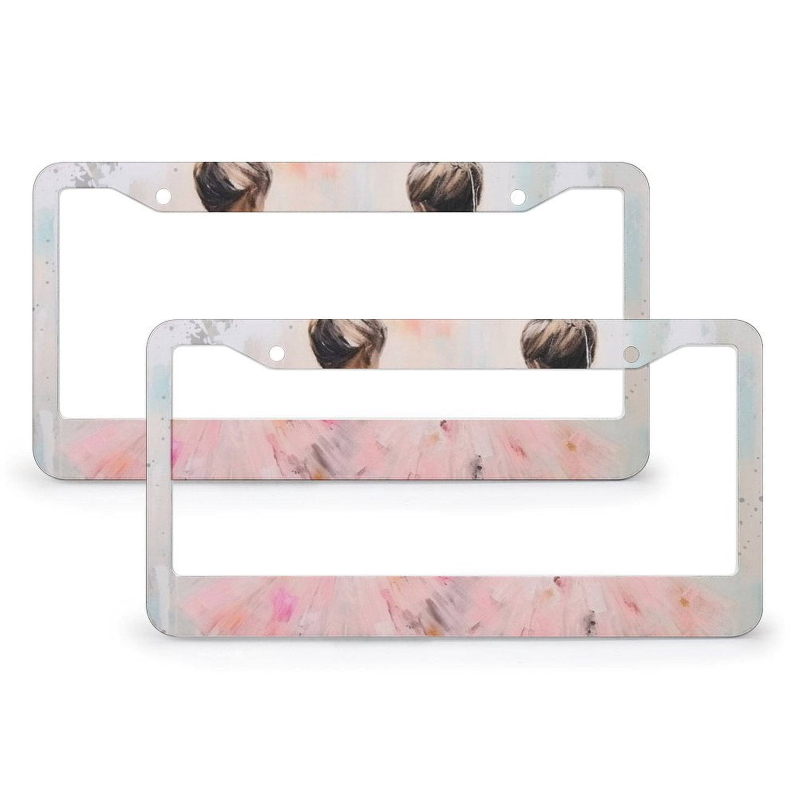 License Plate Frames Two Ballerina Girly Personalized License Plate ...