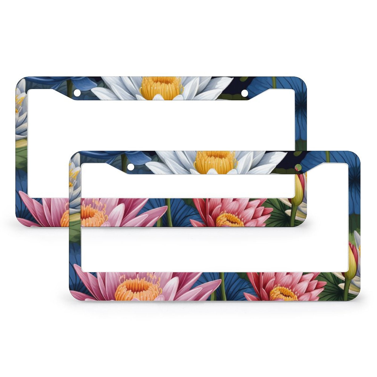 Flower License Plate Frame