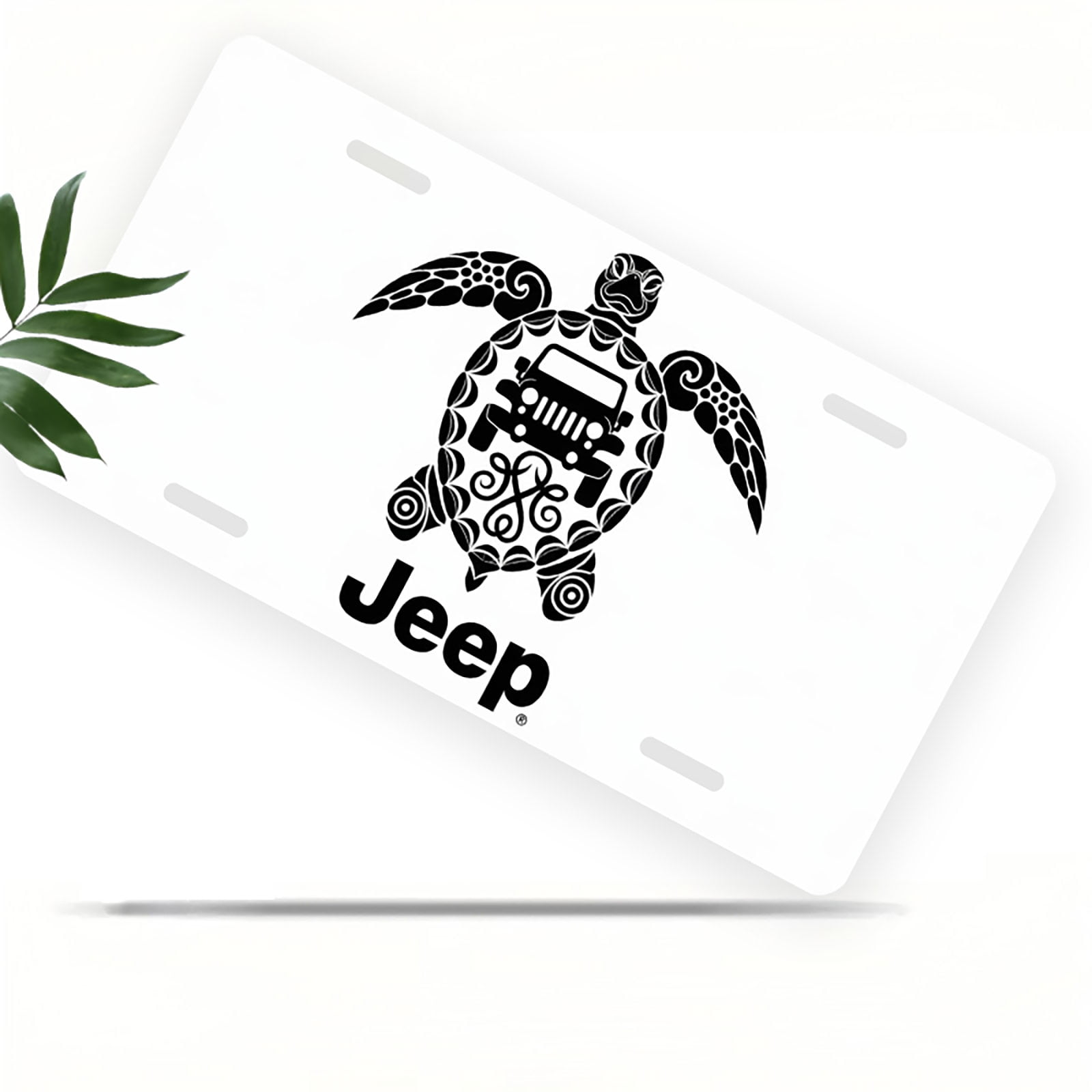 License Plate, Jeep Turtle Logo Decorative Front,Personalized Stainless ...
