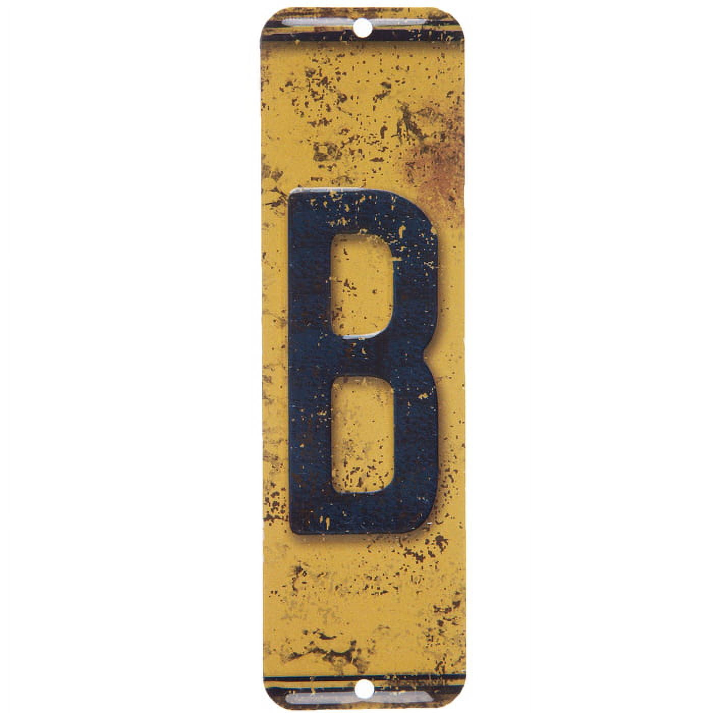 License Plate Letter B Metal Sign Home Decoration Wall Decor - Walmart.com