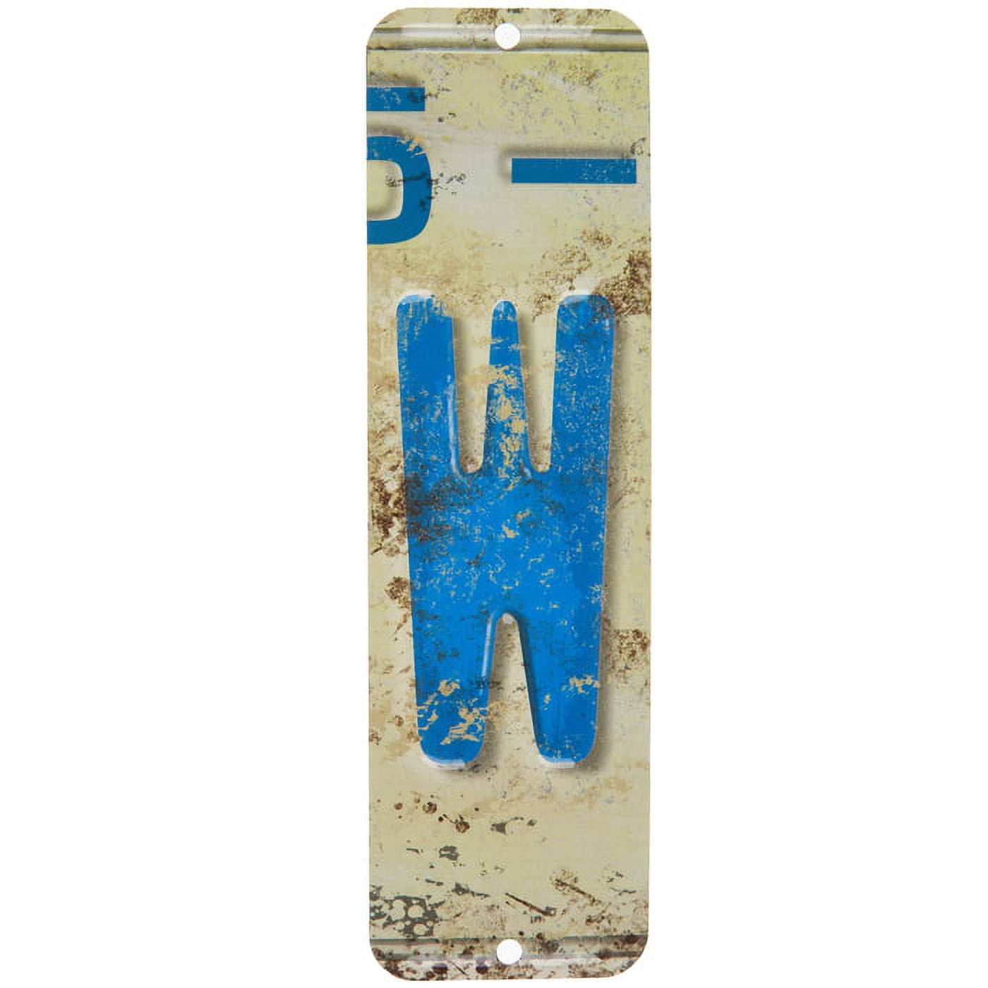 License Plate Letter W Metal Sign Home Decoration Wall Decor - Walmart.com