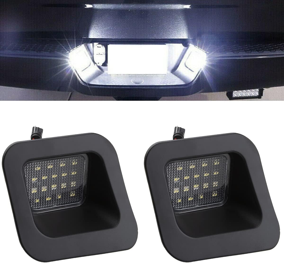 License Plate Lights Fits for 2003-2018 RAM 1500 2500 3500 Pickup, Set ...