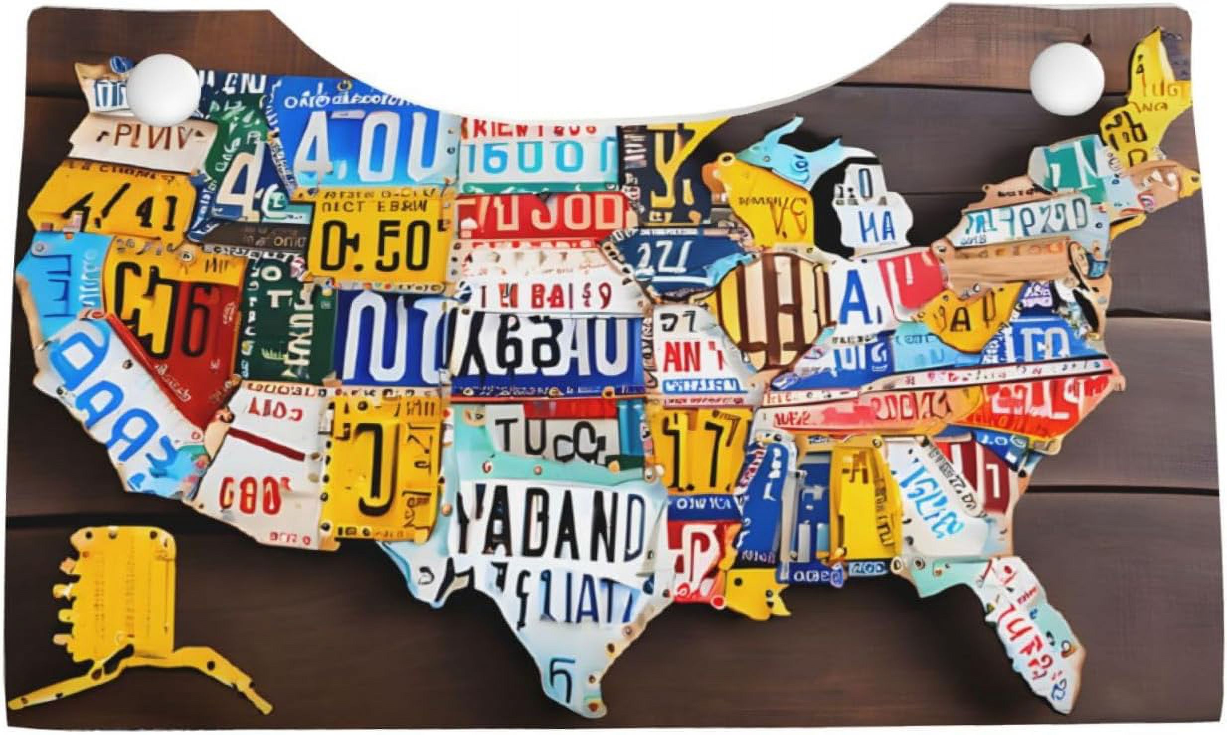 (License Plate Map) Modern Waterproof Lightweight Soft Rectangular Pvc ...