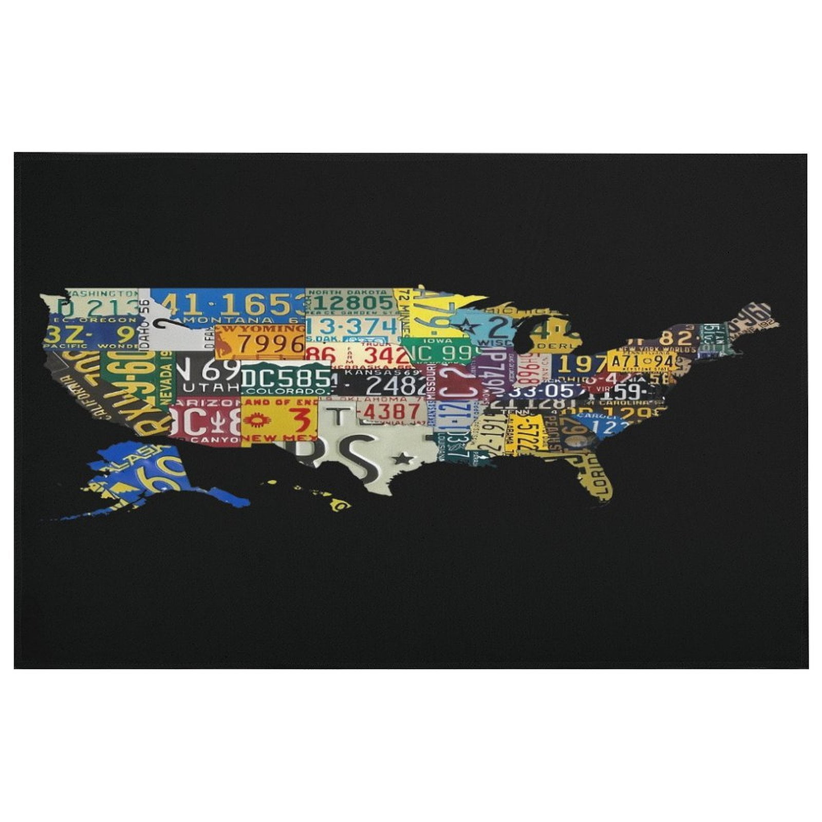 License Plate Map USA Adult Home Decor Bedroom Living Room Crystal ...
