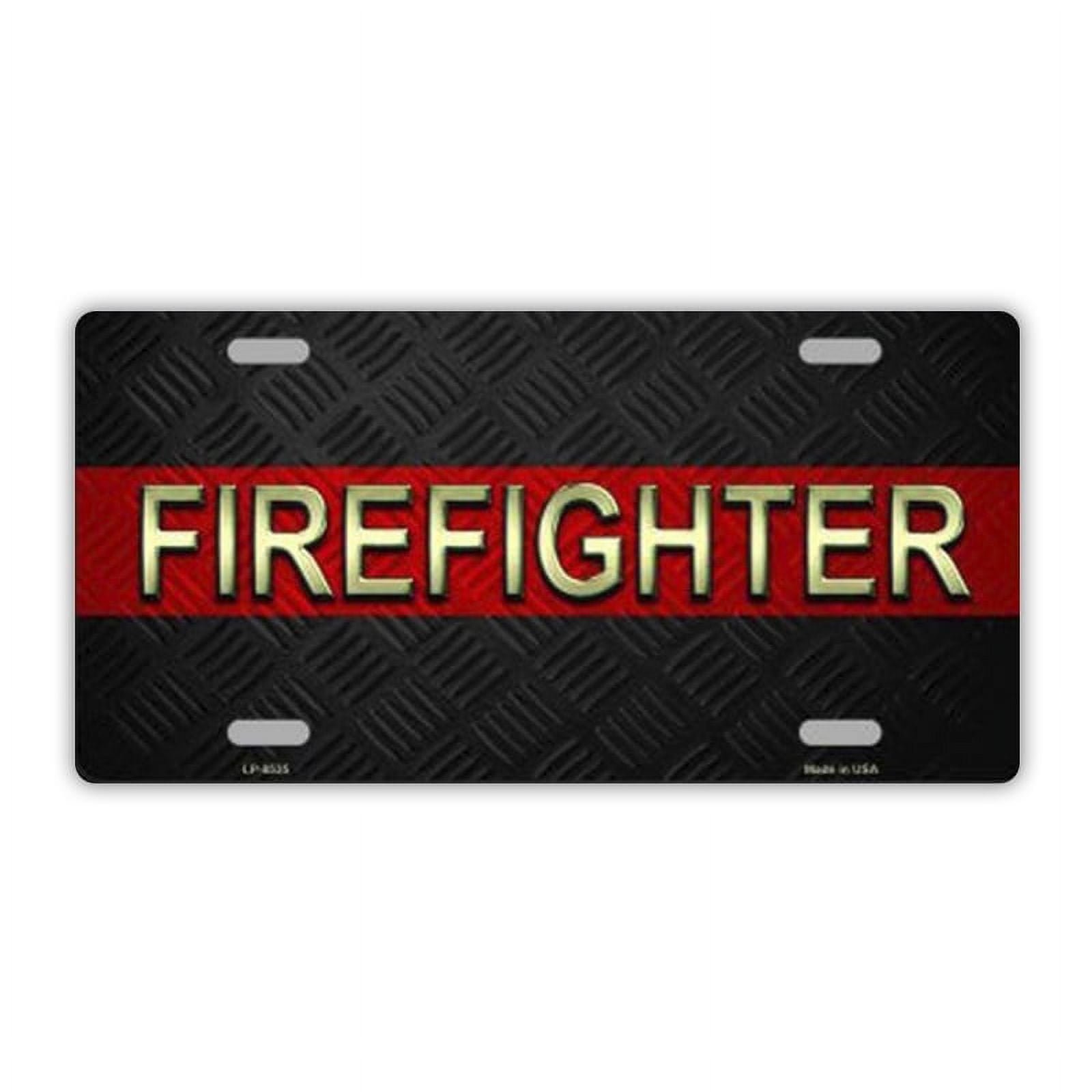 License Plate, Metal Vanity Tag Cover, Firefighter, Fire Department, 12 ...