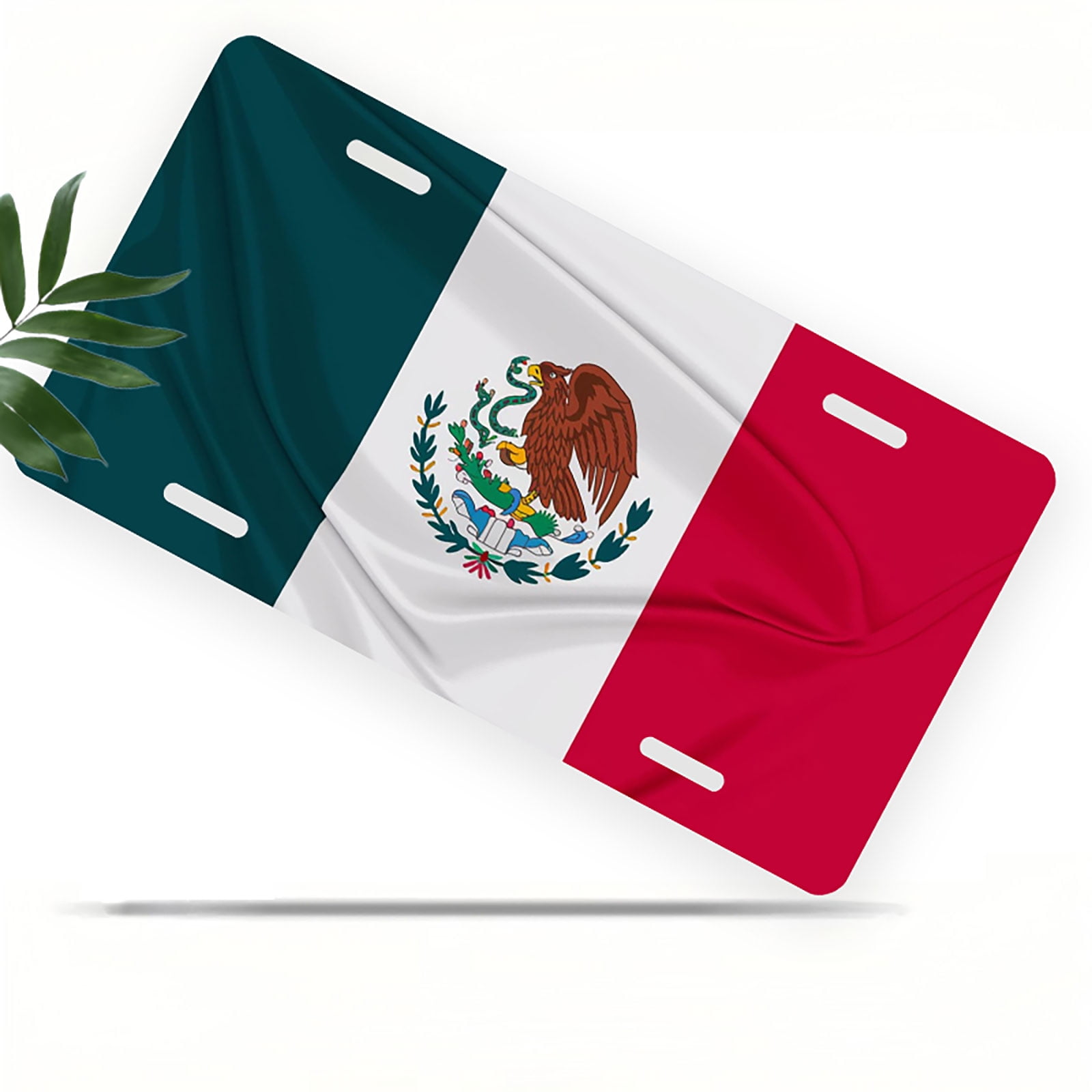 License Plate, Mexican Flag Decorative Front,Personalized Stainless ...