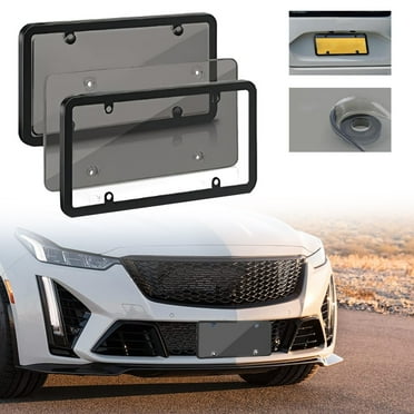 Auto Drive Black Anti-theft License Plate Cover and Frame - Walmart.com