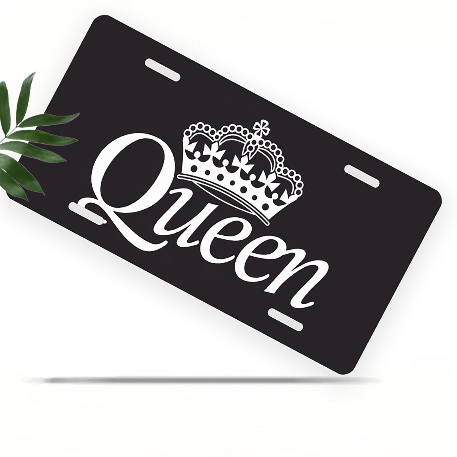 License Plate, Queen Crown Logo Decorative Front,Personalized Stainless ...