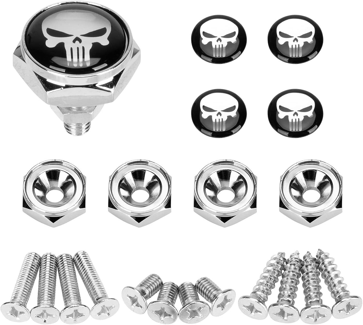 License Plate Screws Fastener Kit, Rustproof Stainless Steel License ...