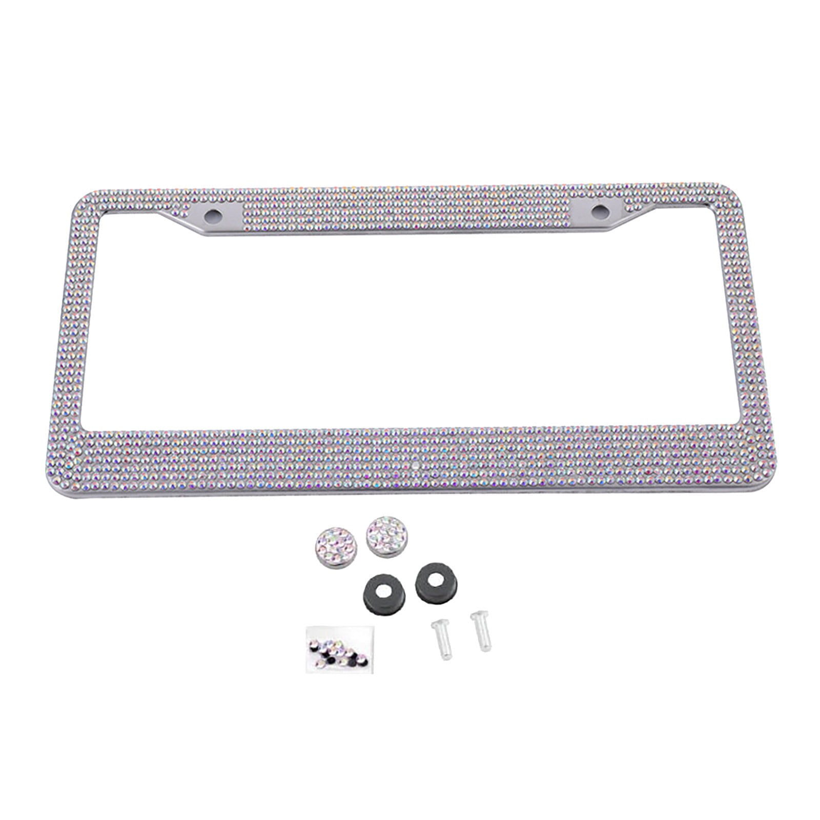 This License Plate Sticker Features A Shiny Stainless Steel Frame and ...