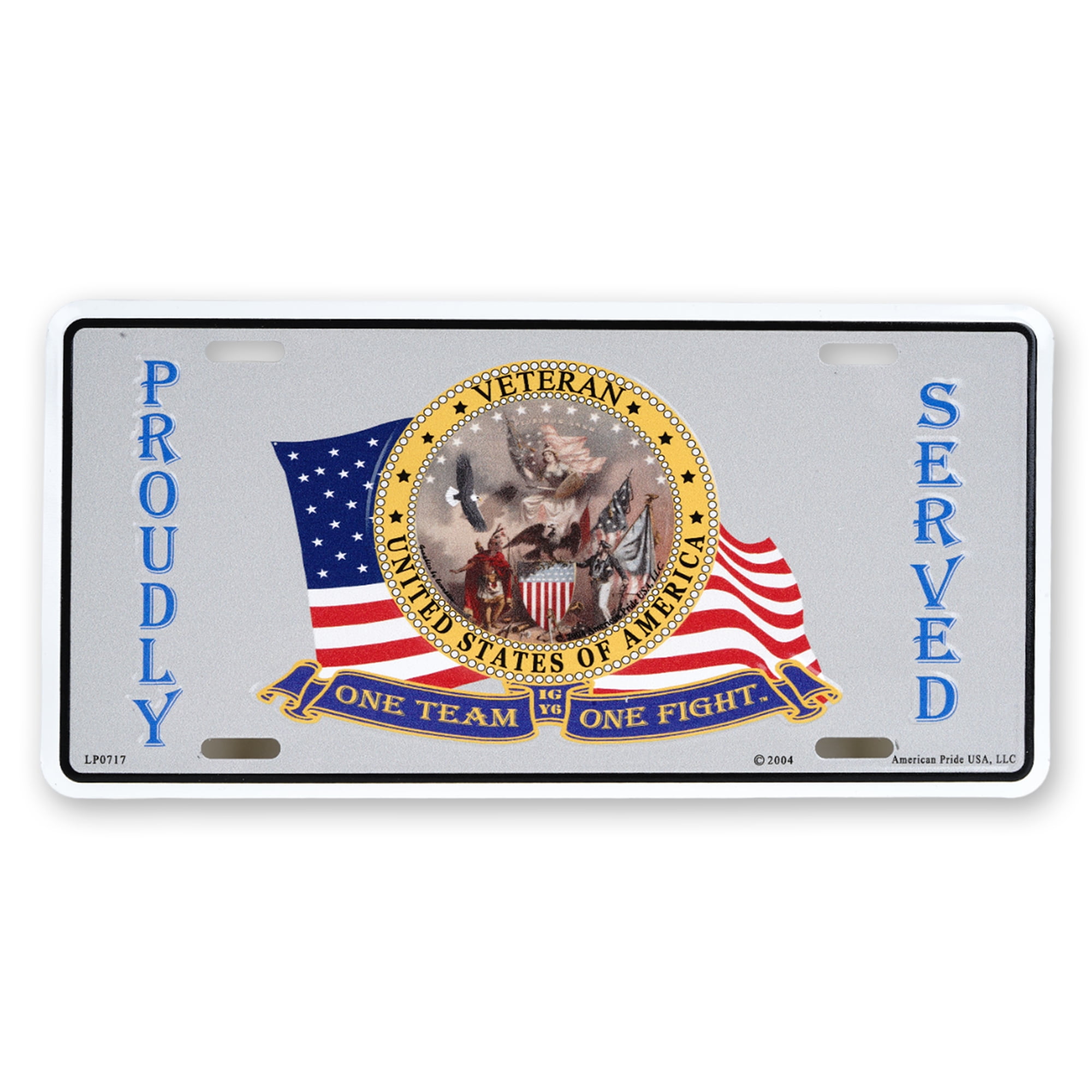 License Plate for United States Veterans | Standard Size 6" x 12 ...