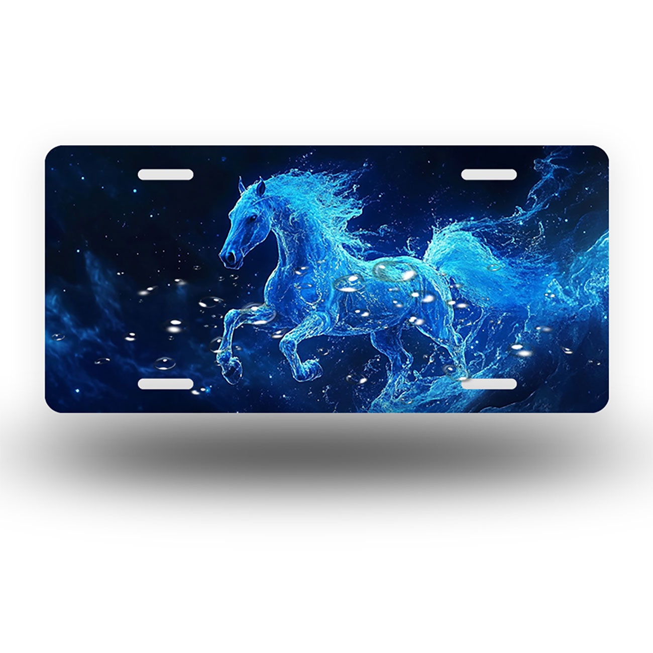 License Plate,blue water horse Decorative Front,Personalized Stainless ...