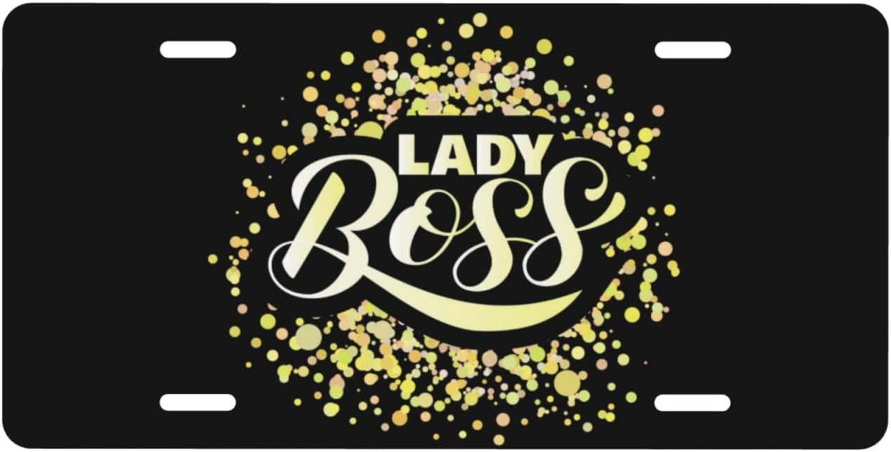 License Plates Boss Lady Decorative License Plates,Vanity Tag,Metal Car ...