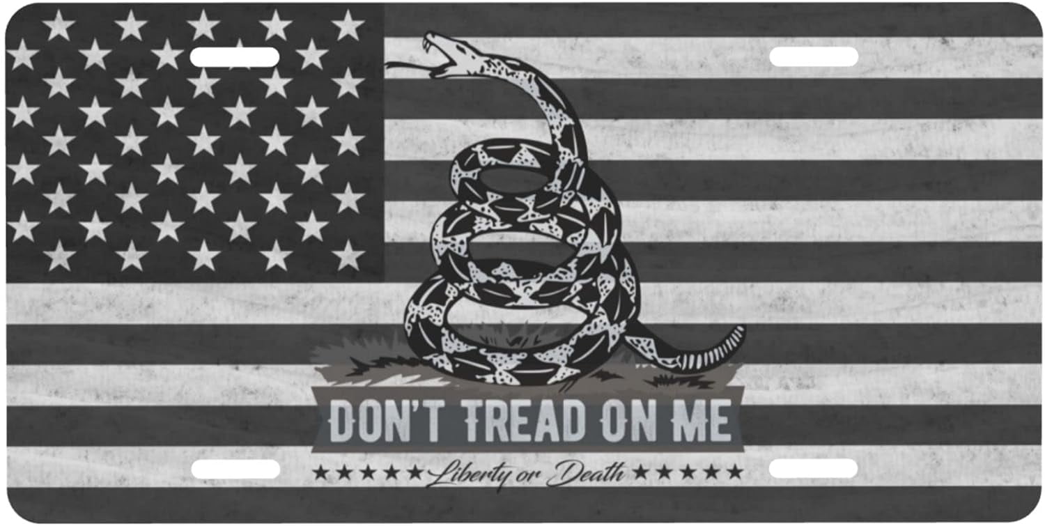 License Plates,Don't Tread on me License Plate,Metal Car Tag ...