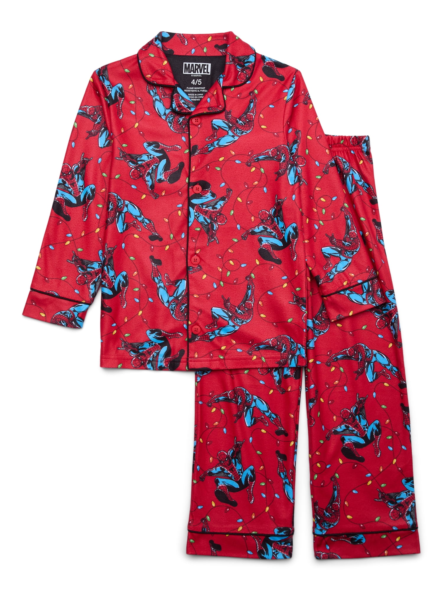 Spider-Man Boys Coat Pajama Set, 2-Piece, Sizes 4-12 - Walmart.com
