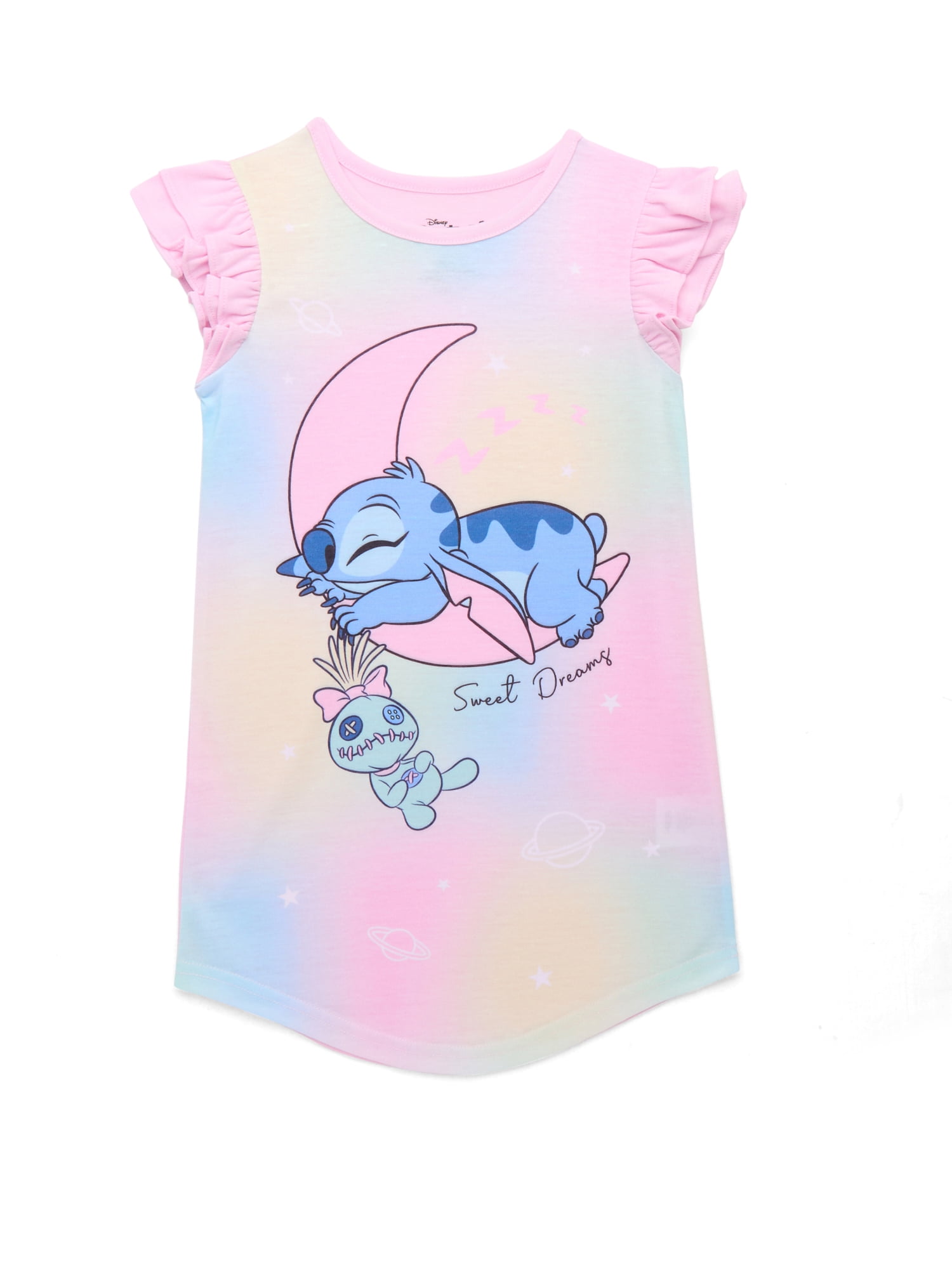 Stitch Girls' Sleep Nightgown, Sizes 4-12, Comfy Colorful Cozy ...