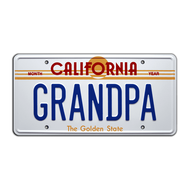 License to Drive | GRANDPA | Metal Stamped Replica Prop License Plate ...