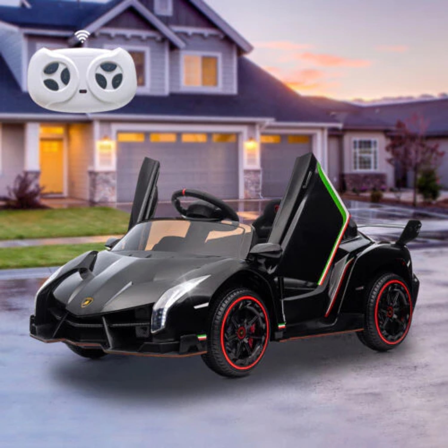 Licensed 2 Seater Kids Electric Lamborghini Ride-On Car with Remote ...