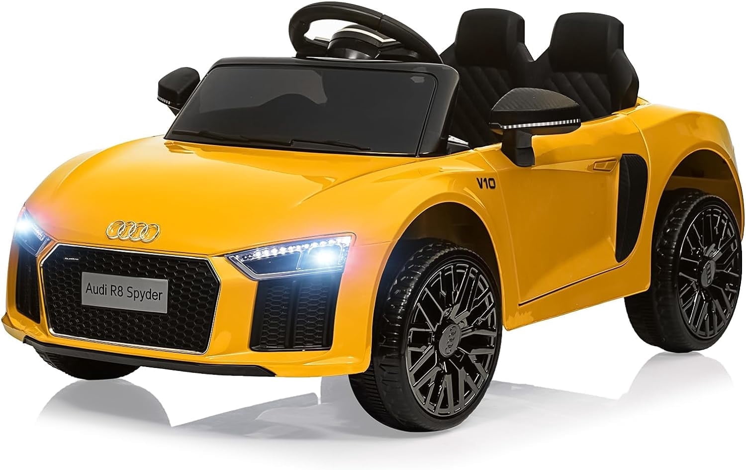 Licensed Audi R8 Spyder 12V Kids Ride Car with Remote Control Battery ...
