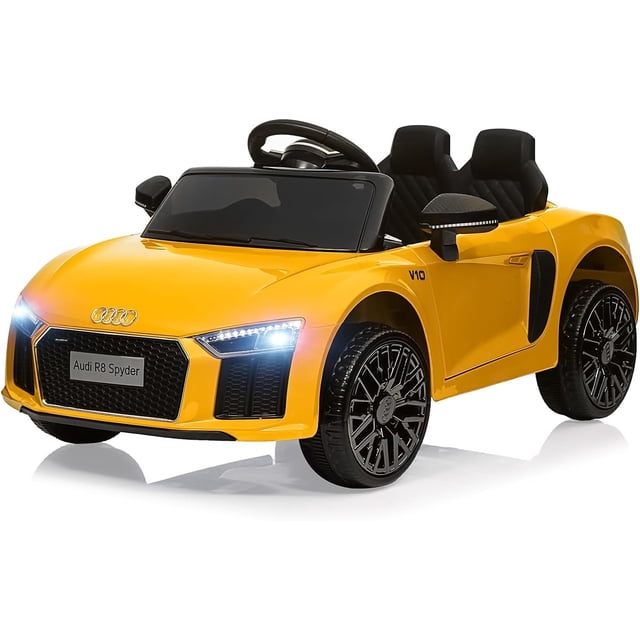 Licensed Audi R8 Spyder 12V Kids Ride Car with Remote Control Battery ...