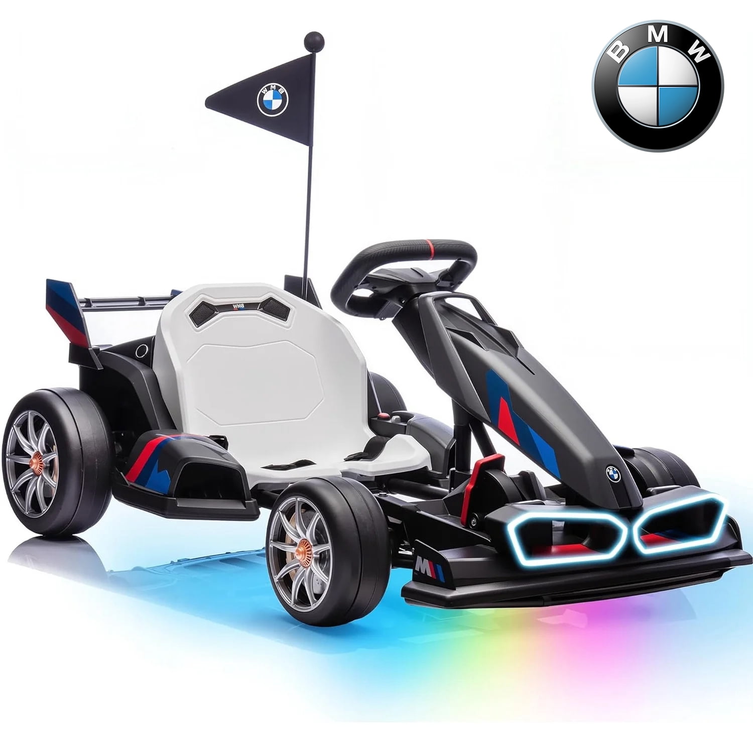 Licensed BMW Electric Go Kart for Kids 6-12, 24V 9AH Drift Kart, Dual ...