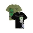 Licensed Boy's Minecraft 2 Pack Tees- Sizes XS-2XL - Walmart.com