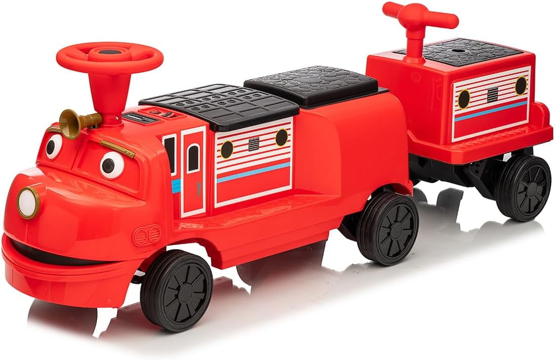 Licensed CHUGGINGTON 12V Trackless Ride-On Train with Locomotive ...