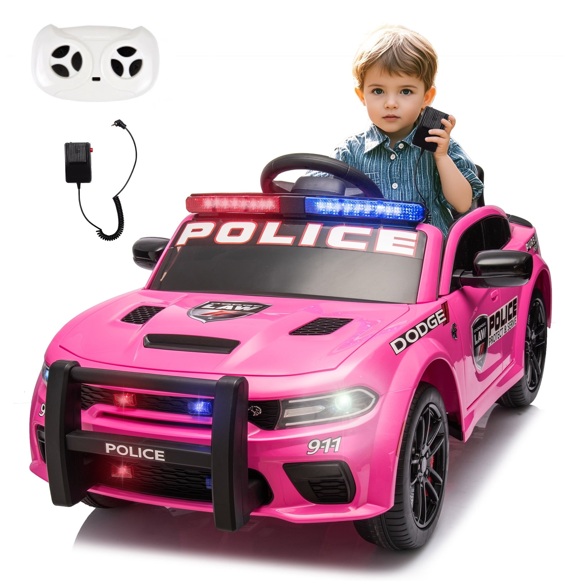 Licensed Dodge Charger,12v Kids ride on police car W/Parents Remote ...