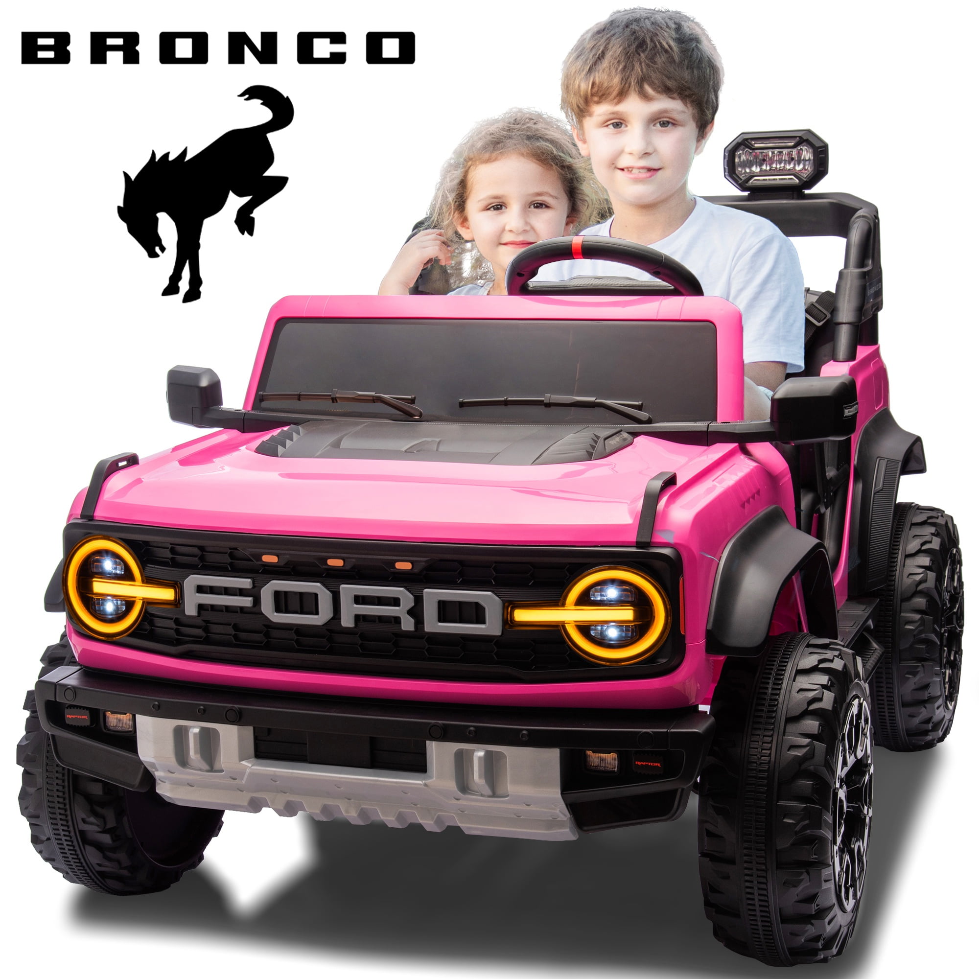 Licensed Ford Bronco Raptor 24V Kids Electric Car, 2-Seater Ride On Car ...