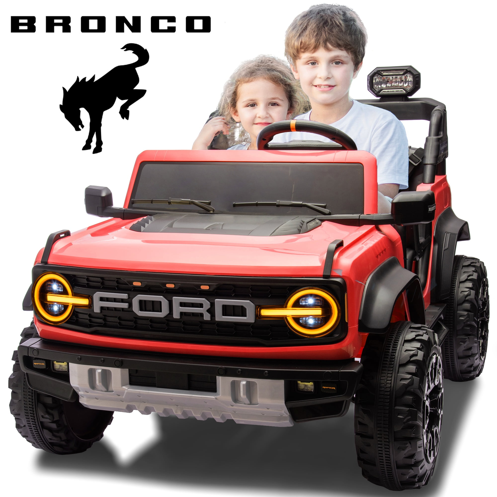 Licensed Ford Bronco Raptor 24V Kids Electric Car, 2-Seater Ride On Car ...