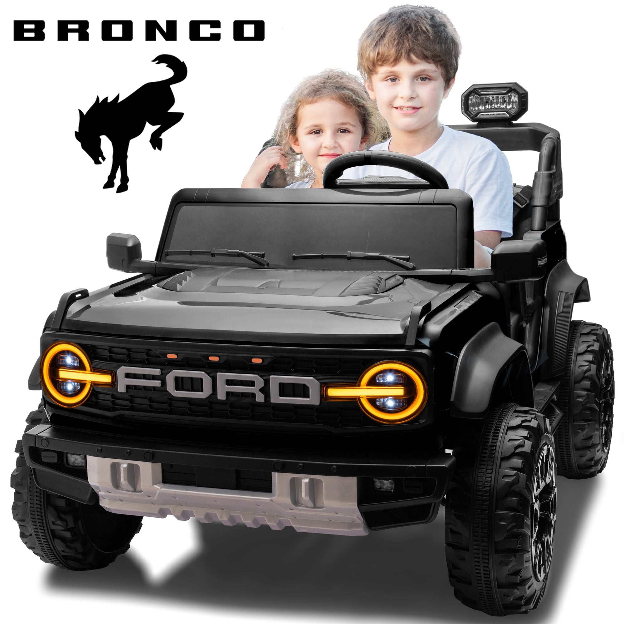 Licensed Ford Bronco Raptor 24V Kids Electric Car, 2-Seater Ride On Car ...