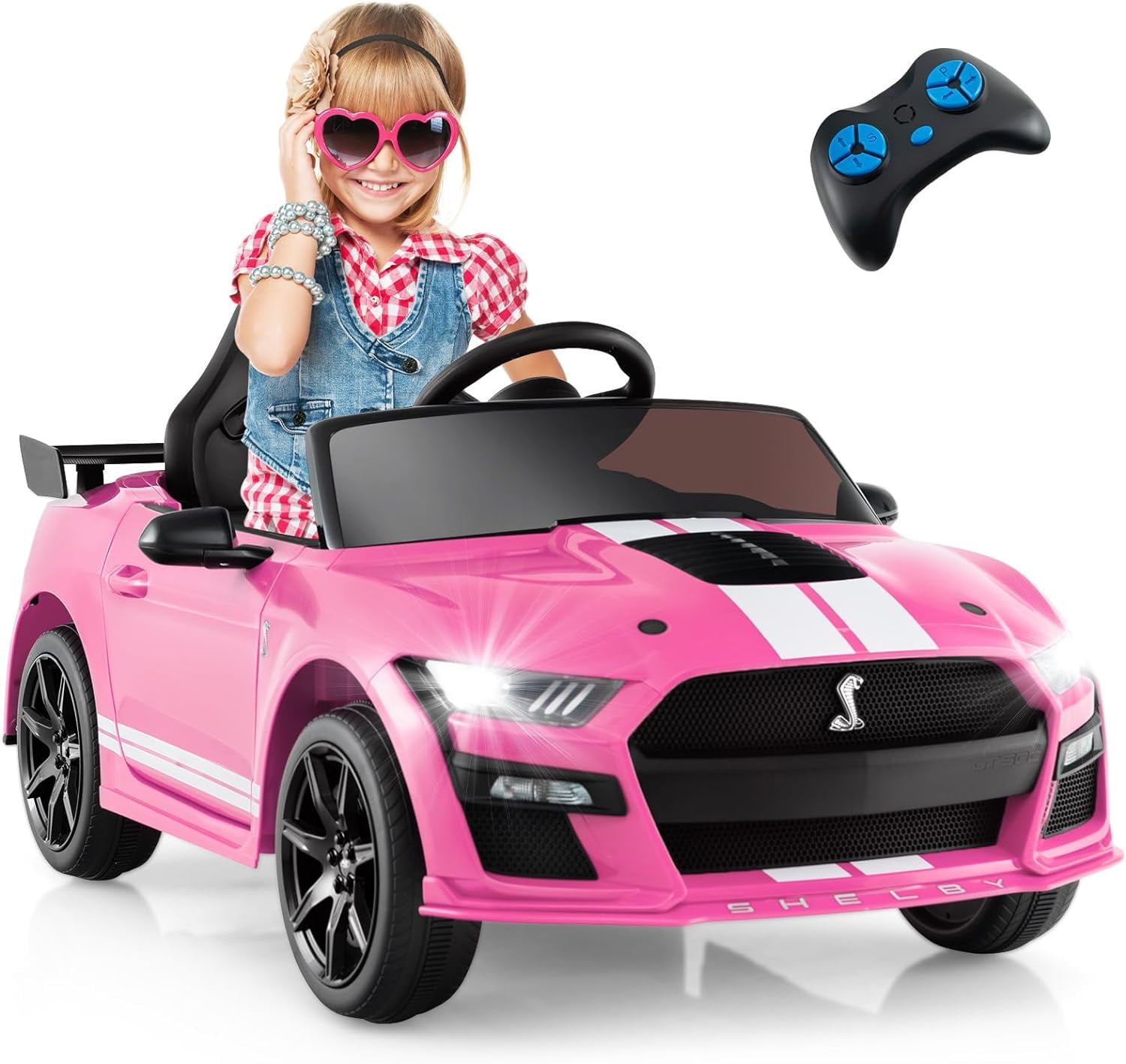 Licensed Ford Mustang GT500 Ride on Car for Kids by OLAKIDS, Battery ...