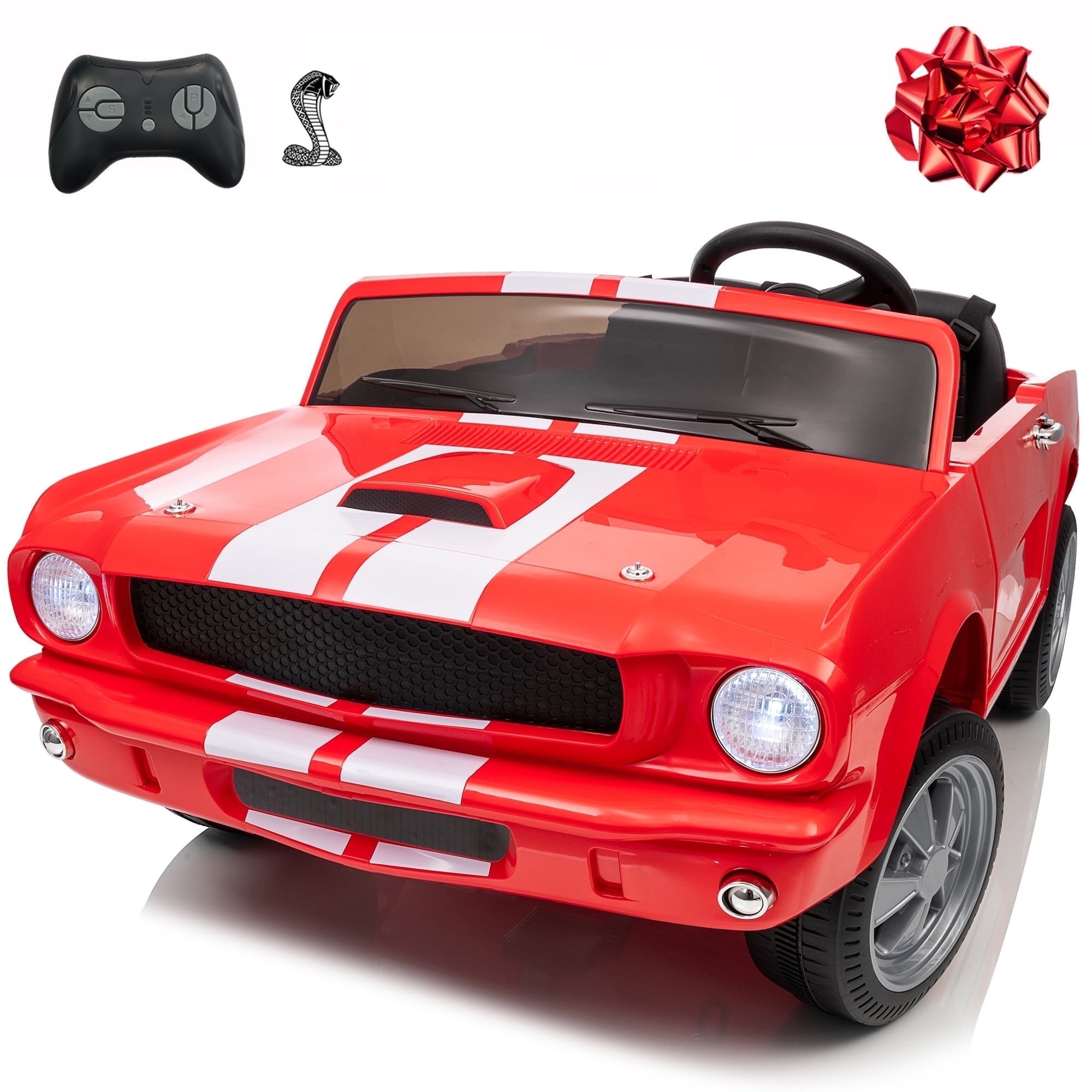 Joyracer Licensed Shelby GT350 Ride ons, 4WD Kids 24V Ride on Toy w ...