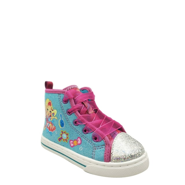 Licensed Girls' Casual Lace up High Top Sneaker - Walmart.com