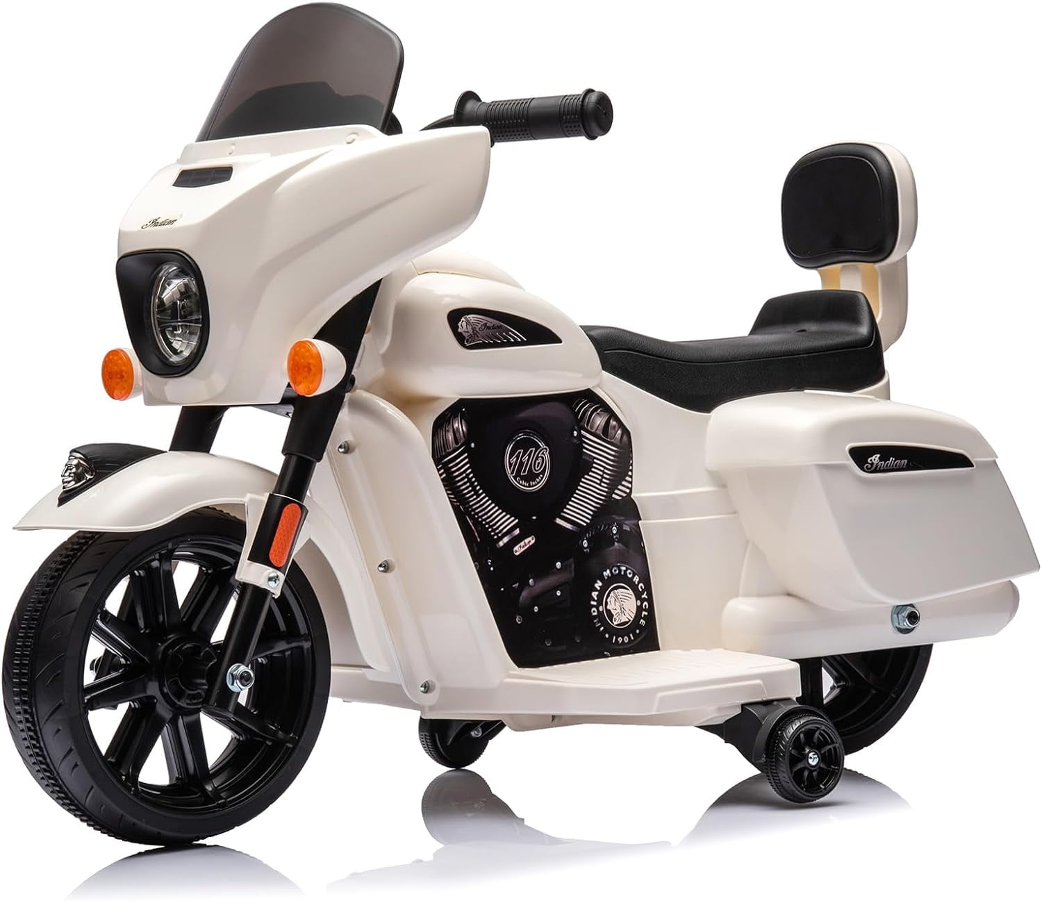 Licensed Indian Motorcycle 6V Kids Ride on Motorcycle, Battery Powered ...