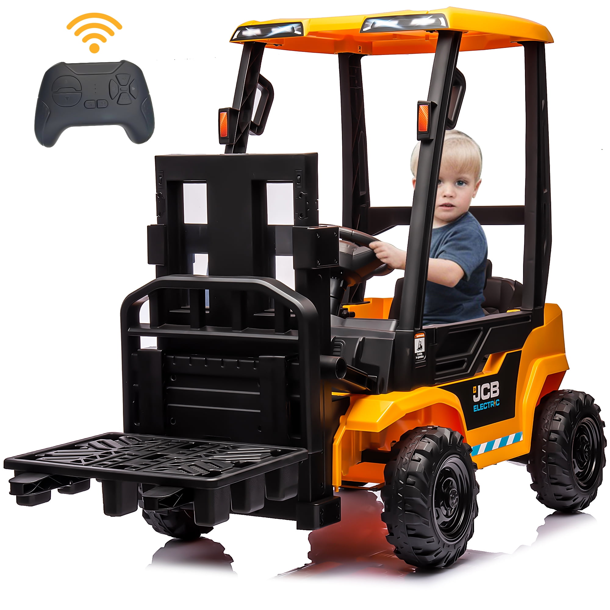 Licensed JCB 12V Ride on Forklift with Remote Control, Battery Powered ...