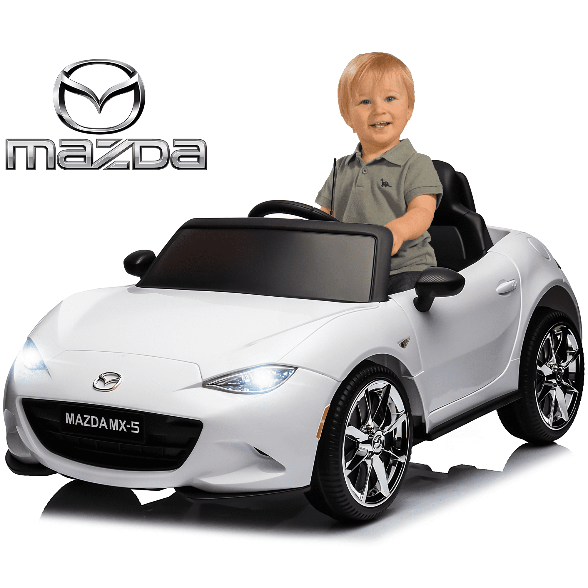 Licensed MAZDA 12V Kids Ride on Car with 2.4G Parent Remote Control ...