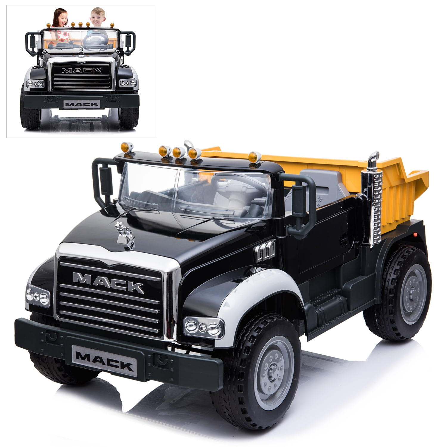 Licensed Mack Trucks Kids Electric Ride On Car with Parental Remote ...