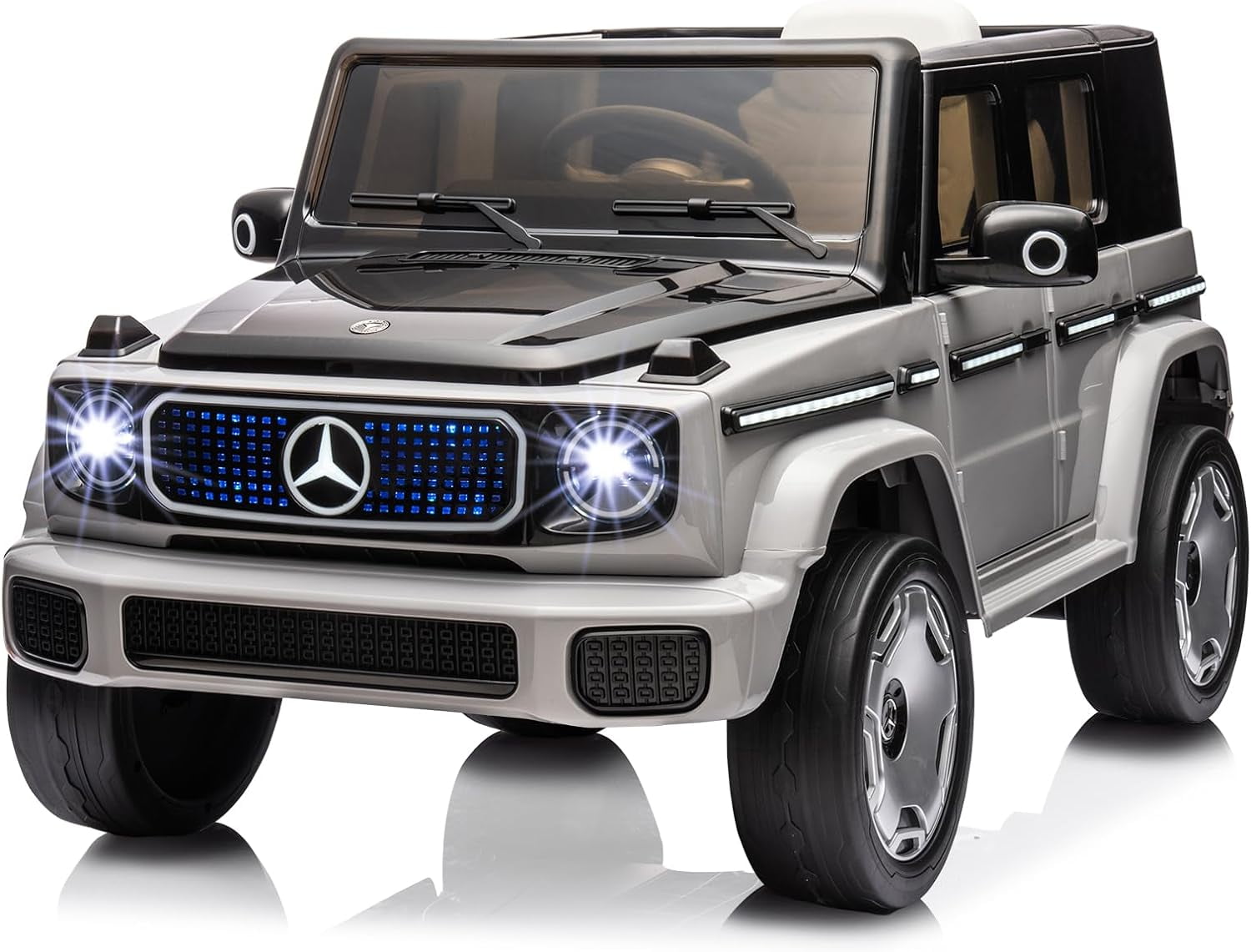 Licensed Mercedes-Benz EQG Kids Ride On Truck Car, 12V Battery Powered ...