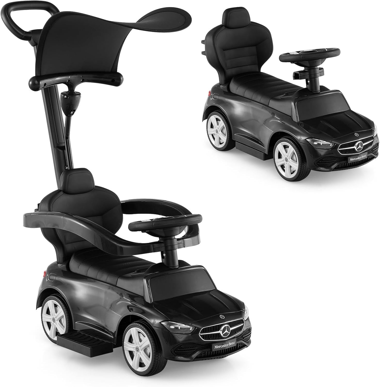 Licensed Mercedes Benz Push Car for Toddlers by OLAKIDS, 3 in 1 Baby ...