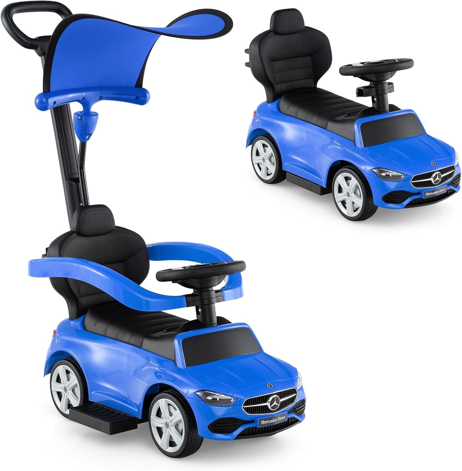Licensed Mercedes Benz Push Car for Toddlers by OLAKIDS, 3 in 1 Baby ...
