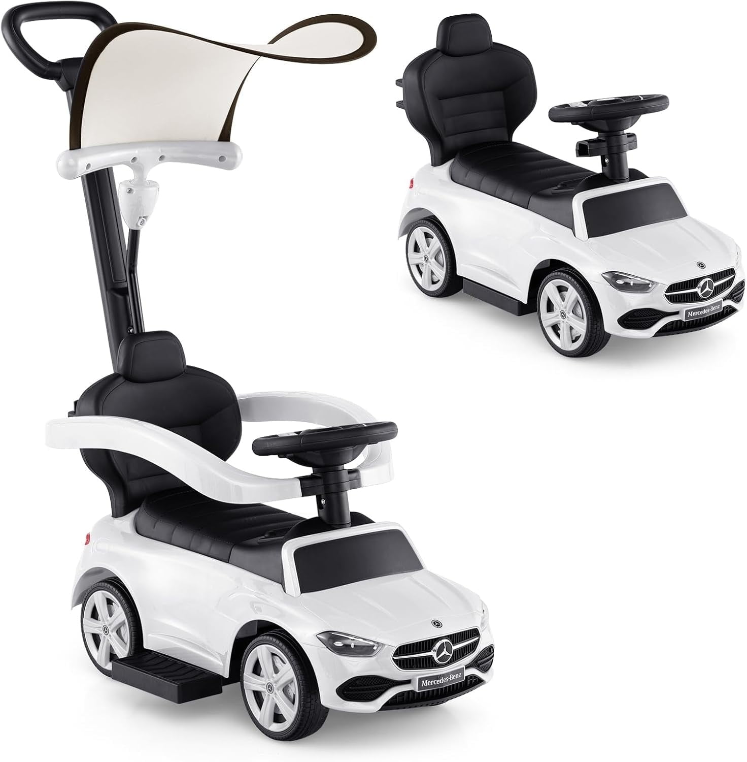 Licensed Mercedes Benz Push Car for Toddlers by OLAKIDS, 3 in 1 Baby ...
