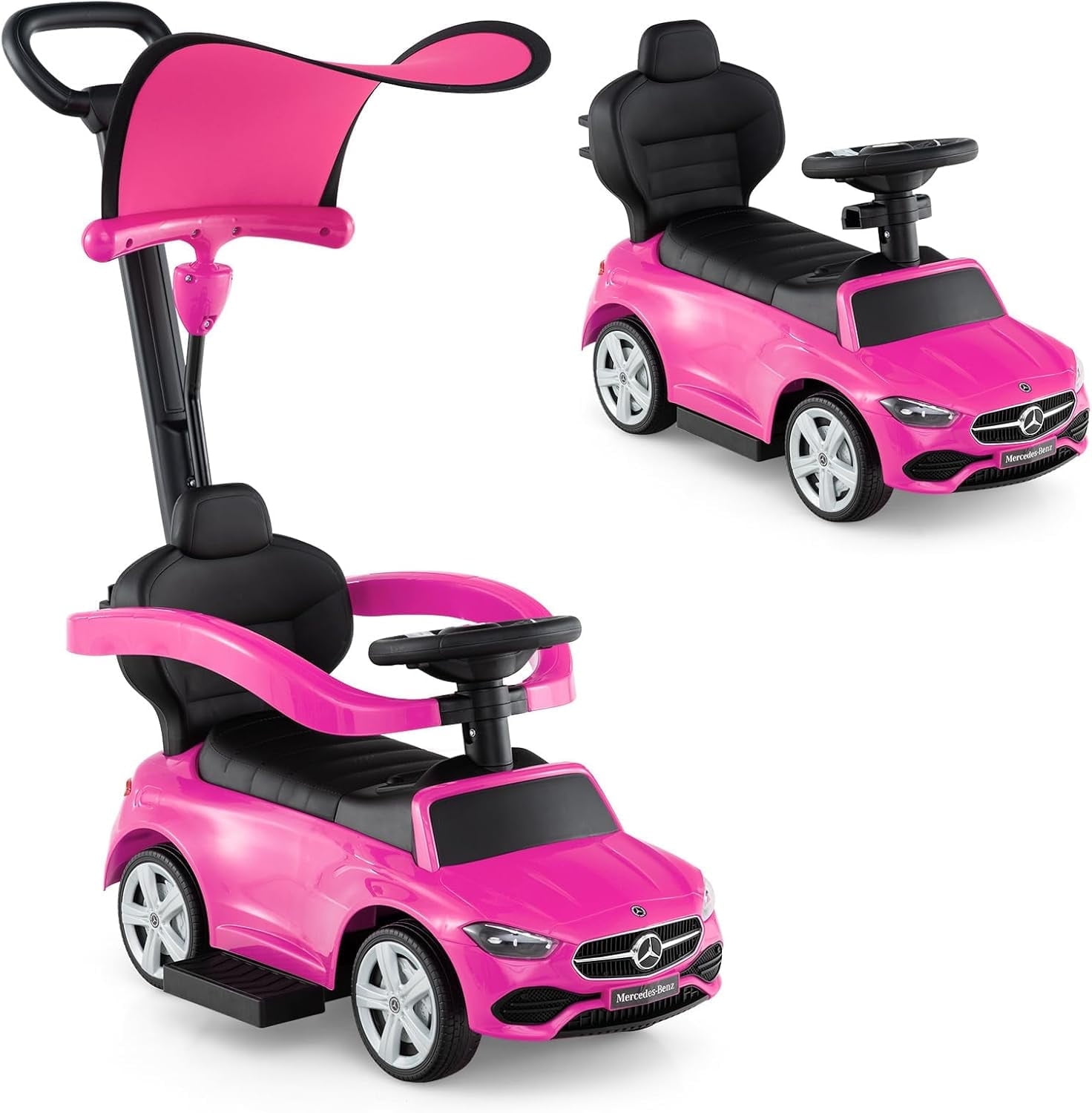 Licensed Mercedes Benz Push Car for Toddlers by OLAKIDS, 3 in 1 Baby ...
