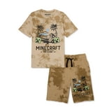 Licensed Minecraft Boys Fashion Tee Short Set, Sizes XS-2XL - Walmart.com