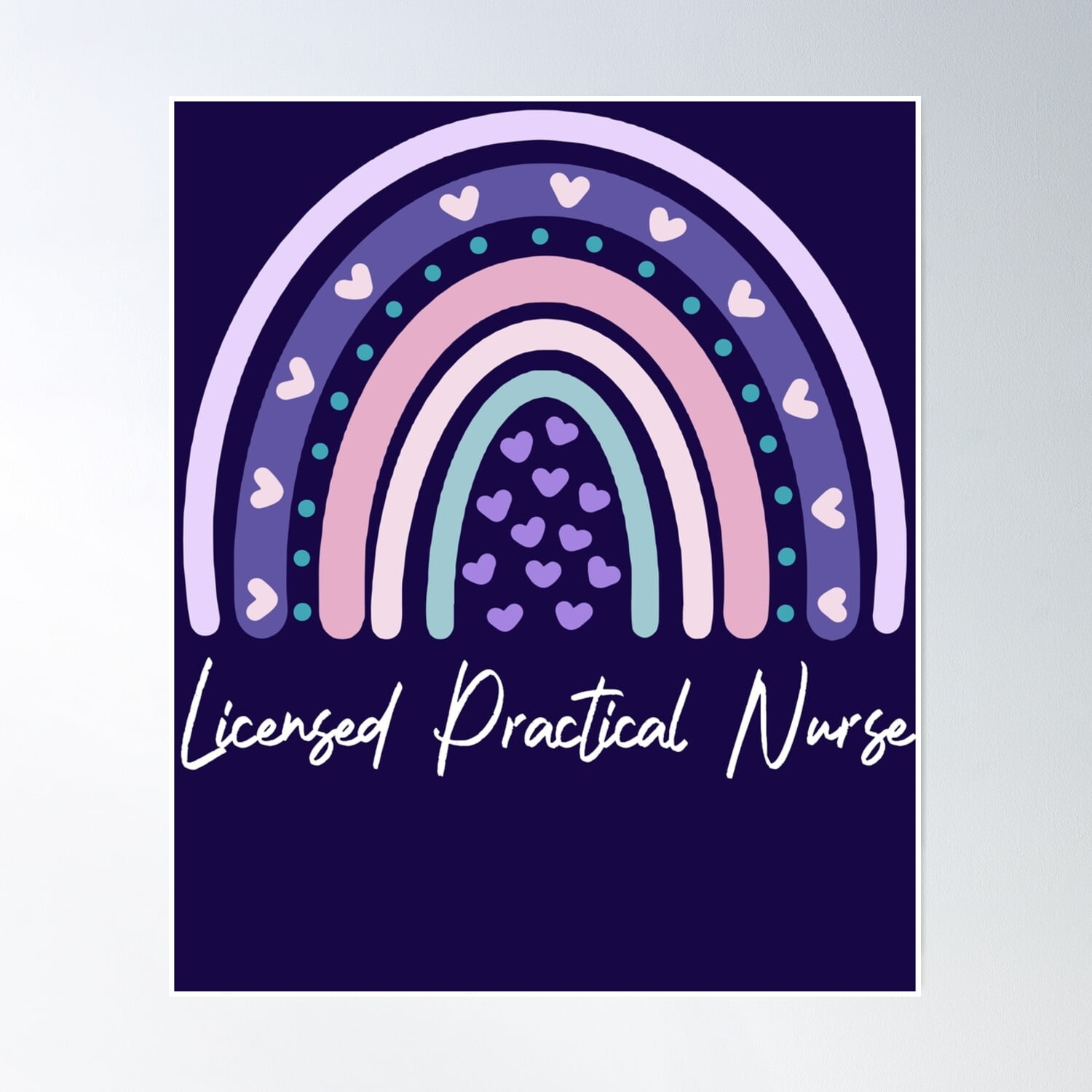 Licensed Practical Nurse Boho Rainbow | Lpn Appreciation Poster Wall ...