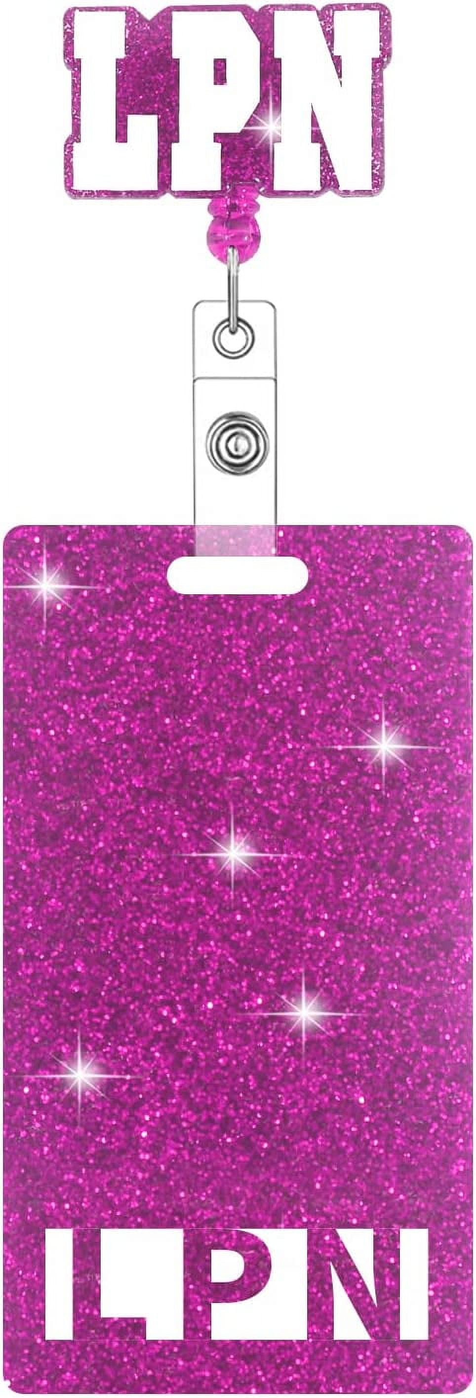 Licensed Practical Nurses LPN Glitter Badge Reel with Badge Buddy ...