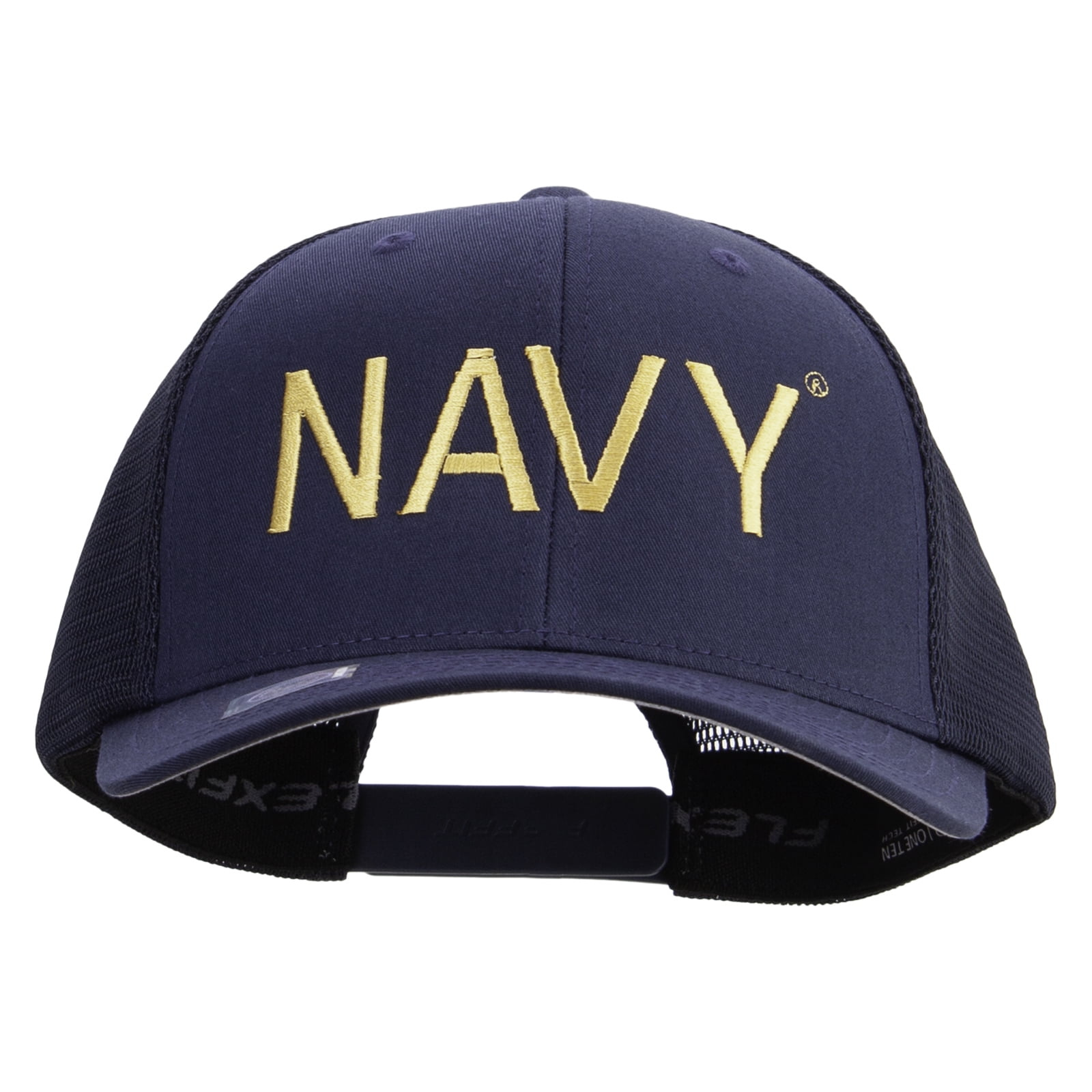 US Navy Embroidered Flexfit Mesh Trucker Cap - Navy OSFM - Walmart.com
