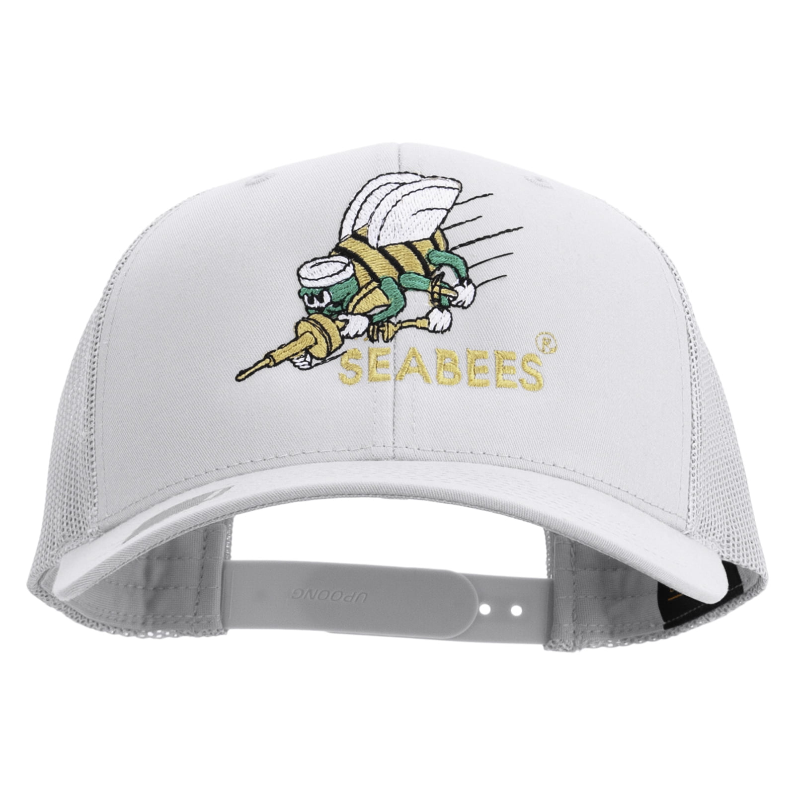 US Navy Seabees Embroidered Retro Trucker Cap - White OSFM - Walmart.com